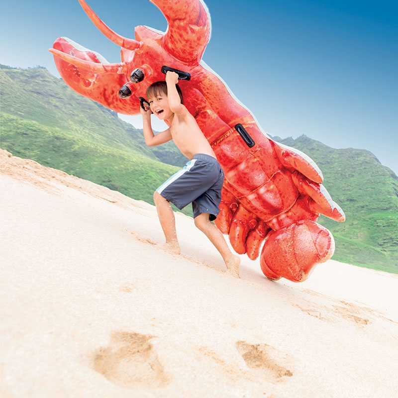 Homard géant gonflable à chevaucher pour piscine et plage Intex
