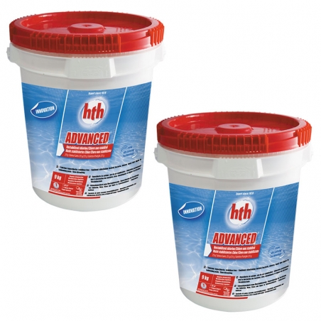 HTH Advanced - chlore lent non stabilisé en galet octogonal bleu