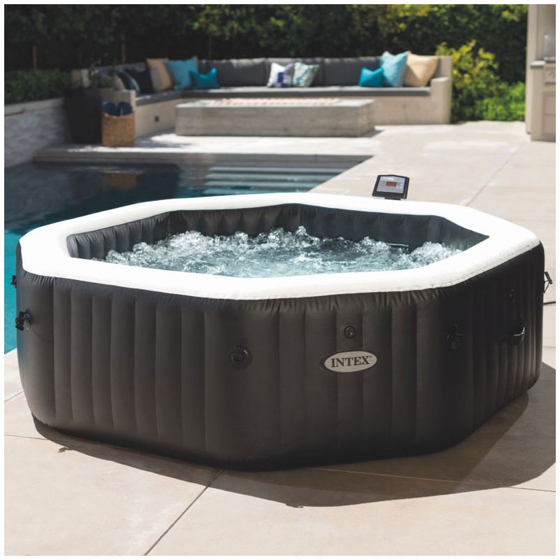 Spa jet et bulles Intex Pure Spa Carbone 4 places octogonal
