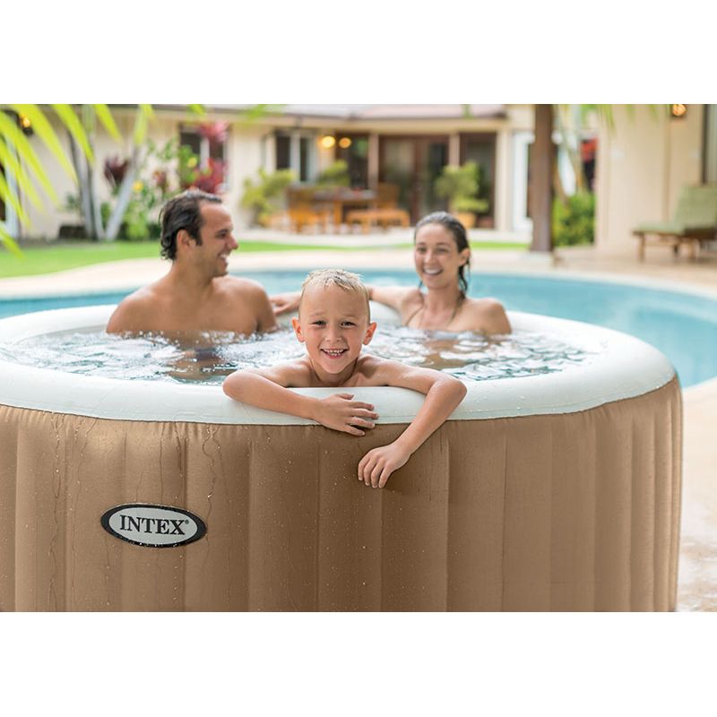 Spa gonflable Intex PureSpa Sahara rond 4 places beige