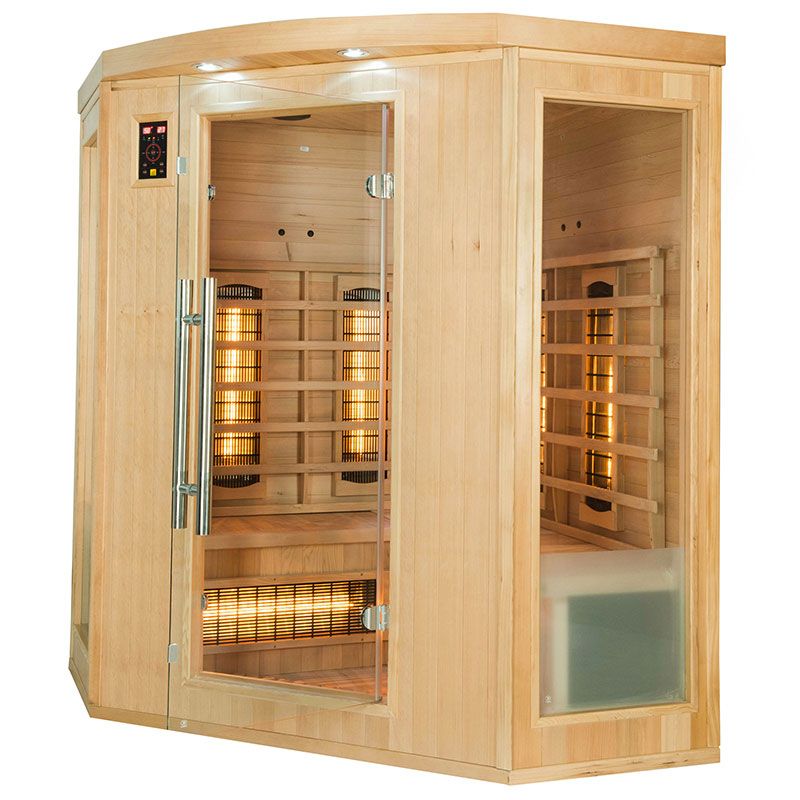 Sauna Infrarouge d'angle Apollon 3-4 places - France Sauna