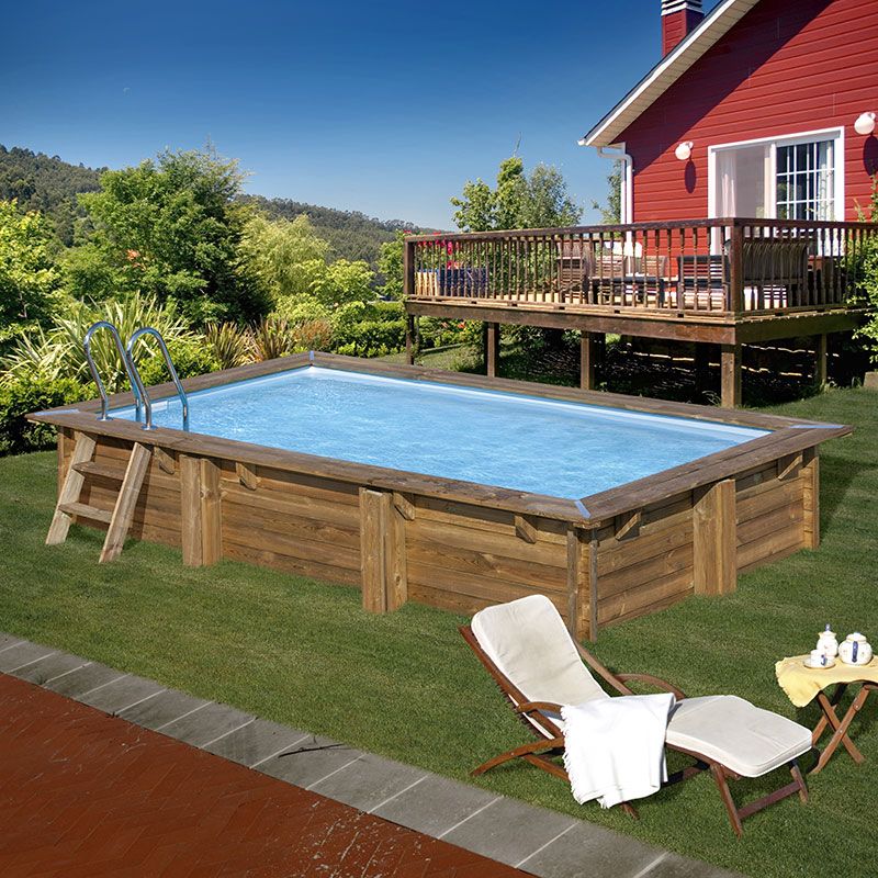 Piscines bois : hors sol, semi-enterrées ou enterrées - Azialo