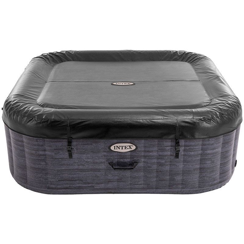 Spa Intex 4 places gonflable carré PureSpa Ardoise Luxe LED