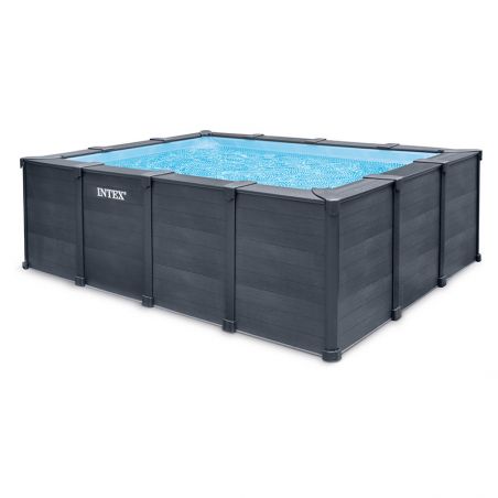 Piscine Graphite Intex 4,00 x 3,00 x h1,24m forme rectangulaire