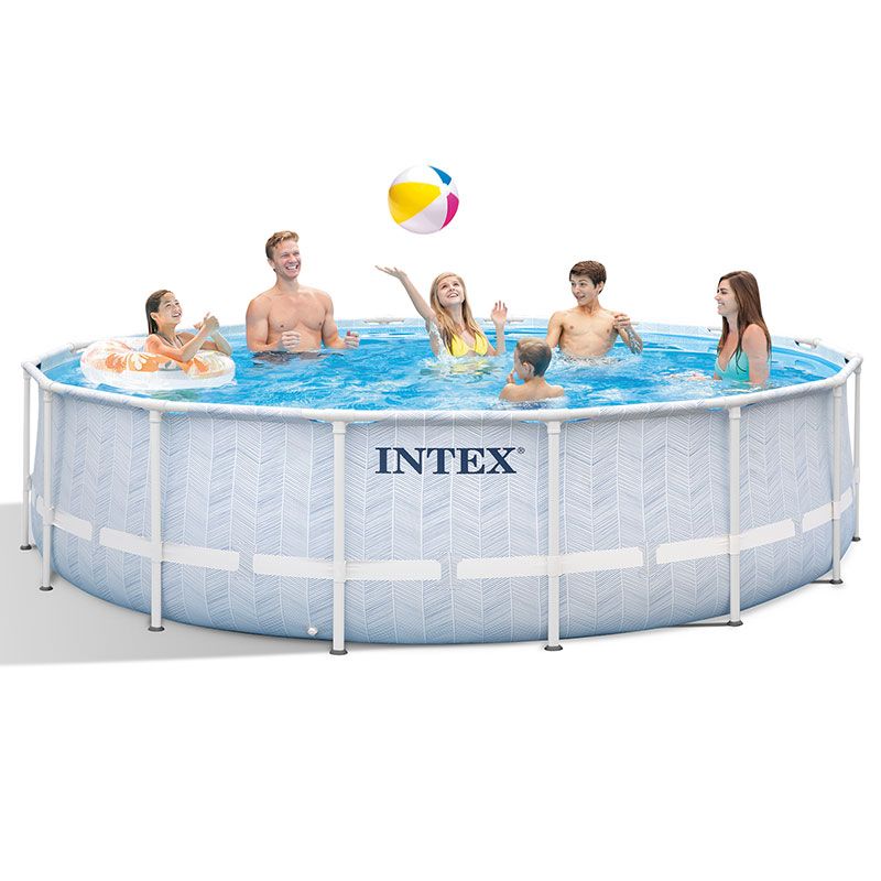Piscine Intex Prism Frame Chevron 4.88 x h1.22m Esprit bohème chic