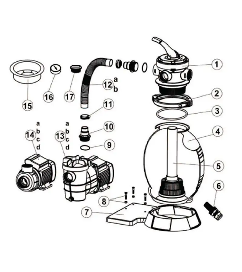 Pièces détachées pour Filtre à sable PoolFilter 300 Ubbink